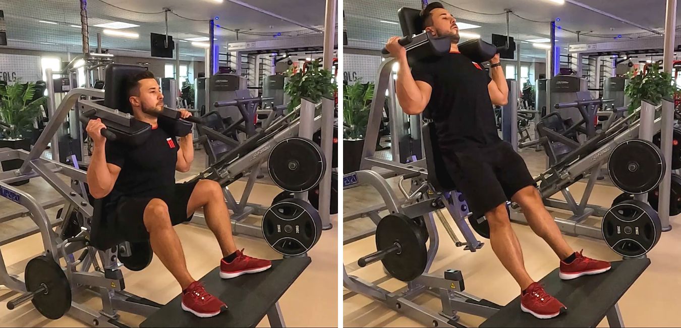 Hackenschmidt Kniebeuge an der Maschine richtig ausführen