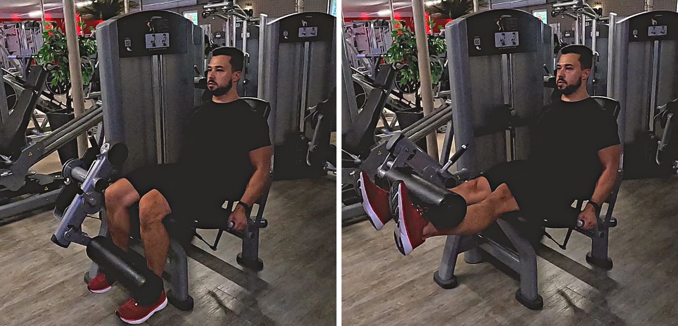 Beinstrecken an der Beinstrecker-Maschine